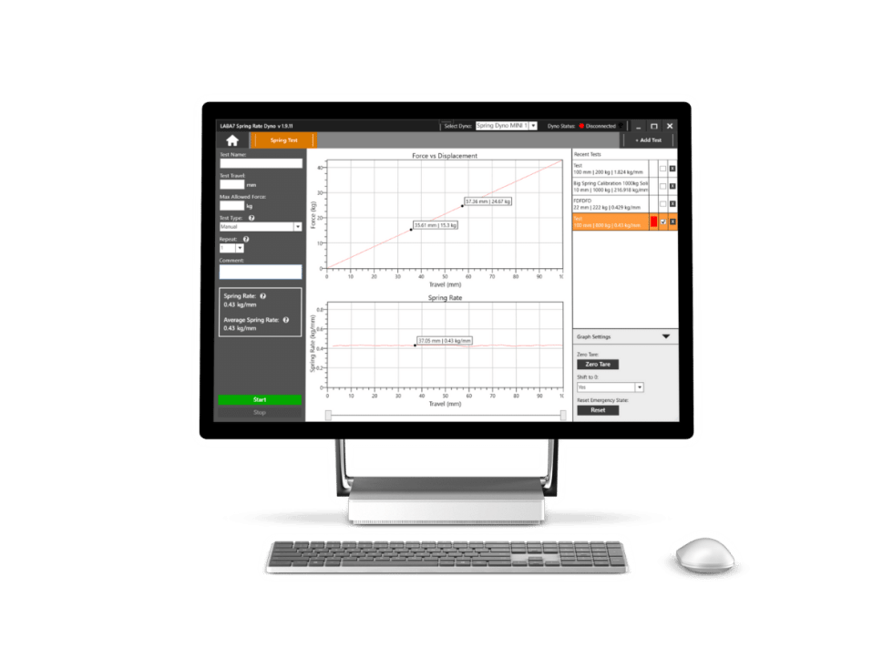 Automatic spring rate tester for shocks and forks - LABA7